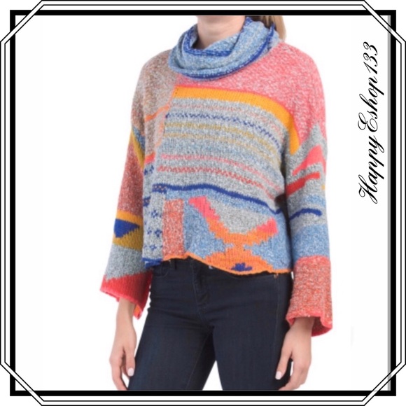 Sincerly Jules | Sweaters | Sincerely Jules Abstract Print Turtleneck ...